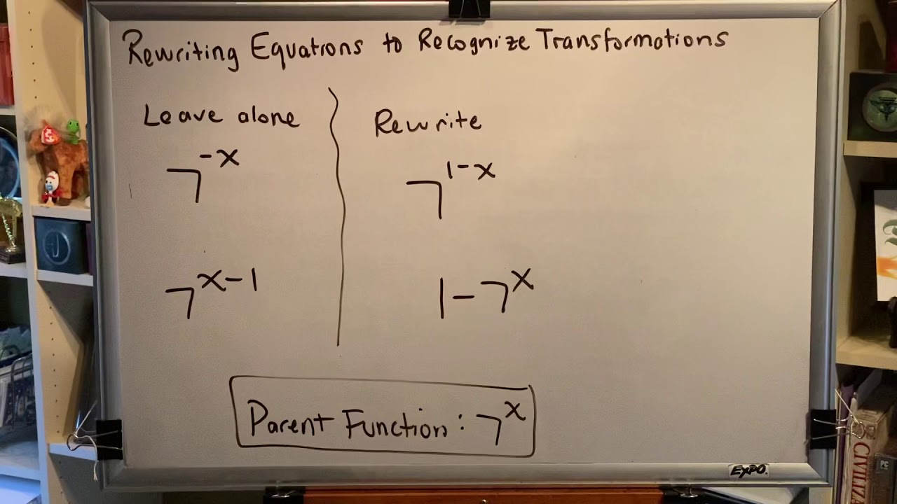 Rewriting Equations to Recognize Transformations - YouTube