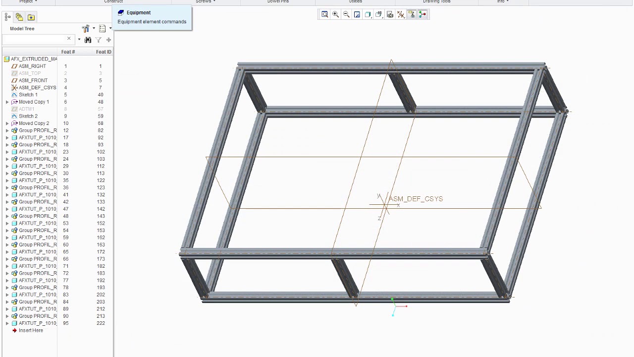 Using Extruded Framing Systems in AFX - Creo - YouTube