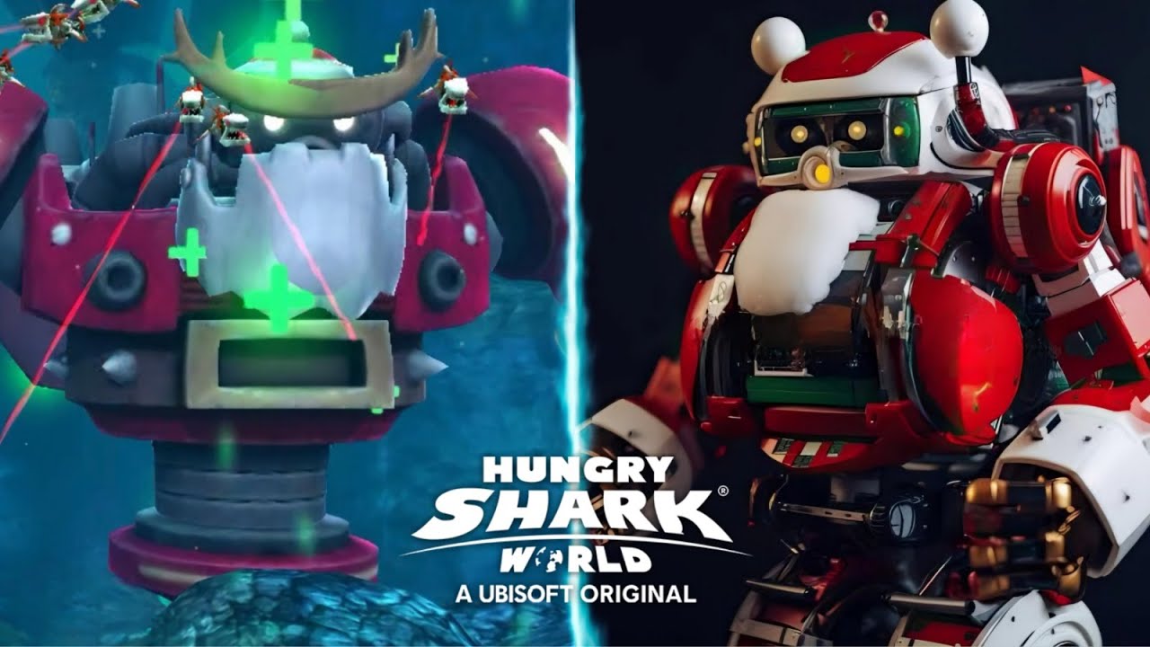 ALL HUNGRY SHARK WORLD IN REAL LIFE NEW 2025 (MECHA CLAUS UPDATE) - YouTube