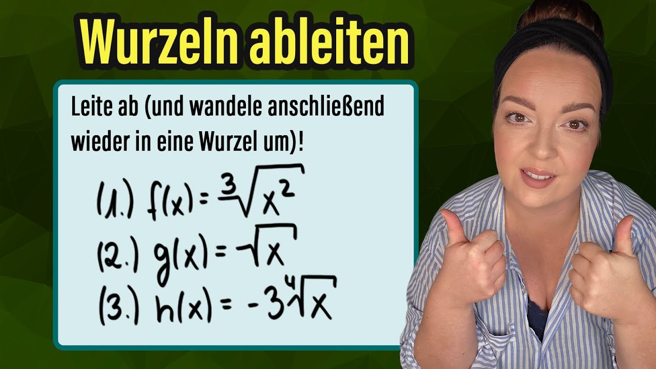 Ableiten von Wurzelfunktionen: Erst Potenzschreibweise, dann zurück zur ...