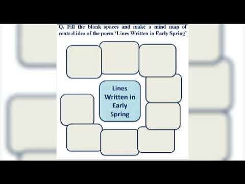 mind map of Lines written in early spring#class11th - YouTube