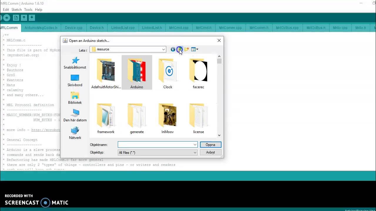 How to upload MRLComm to the Arduino - YouTube