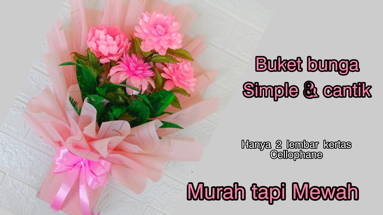 DIY Tutorial Cara membuat Buket bunga wisuda dari pita satin simple ...