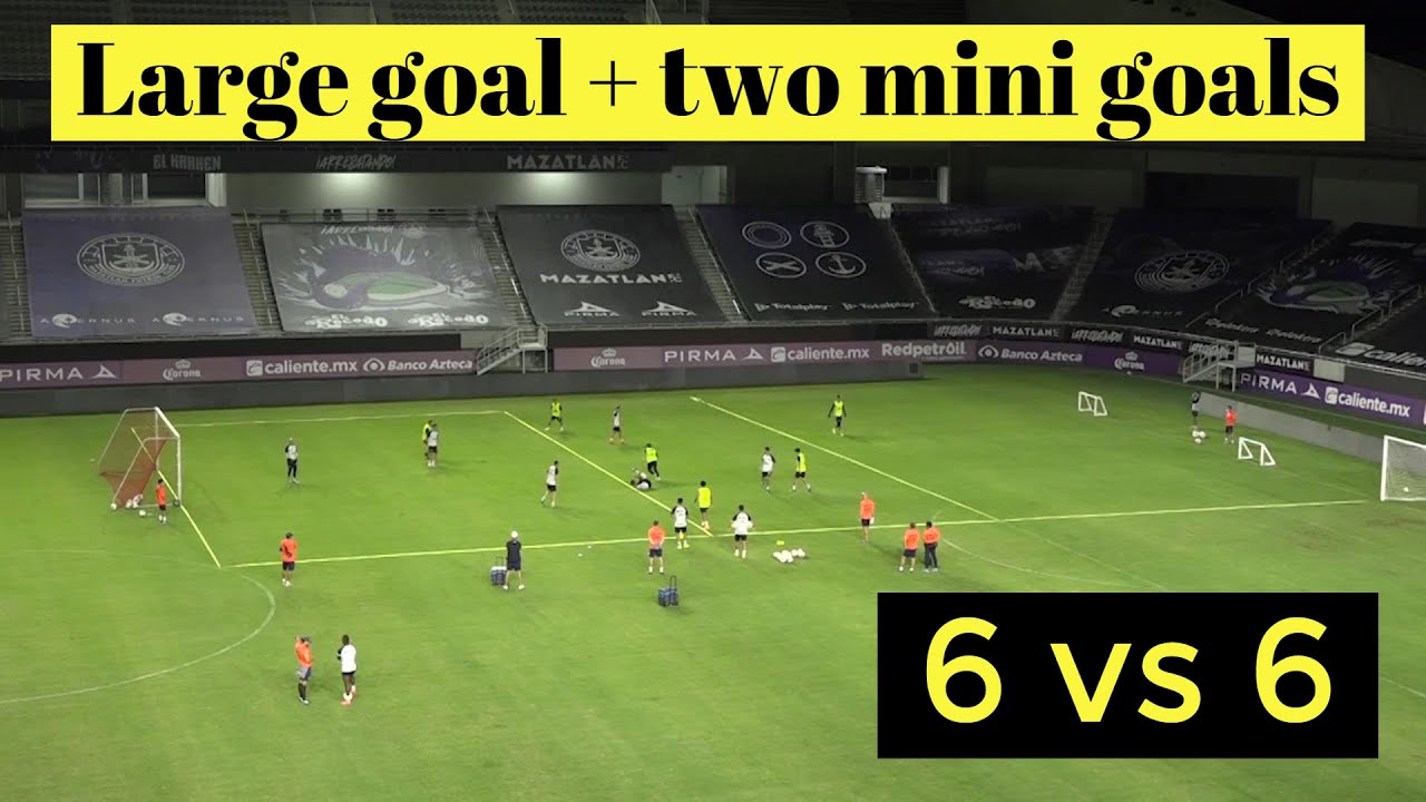 6 vs 6: Large goal + 2 mini goals - YouTube