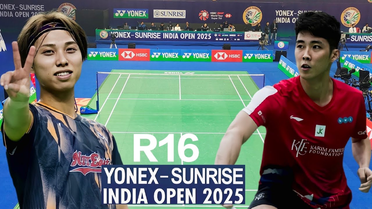 LOH KEAN YEW V/S KODAI NARAOKA MEN'S SINGLES YONEX-SUNRISE INDIA OPEN 2025 R16 - YouTube