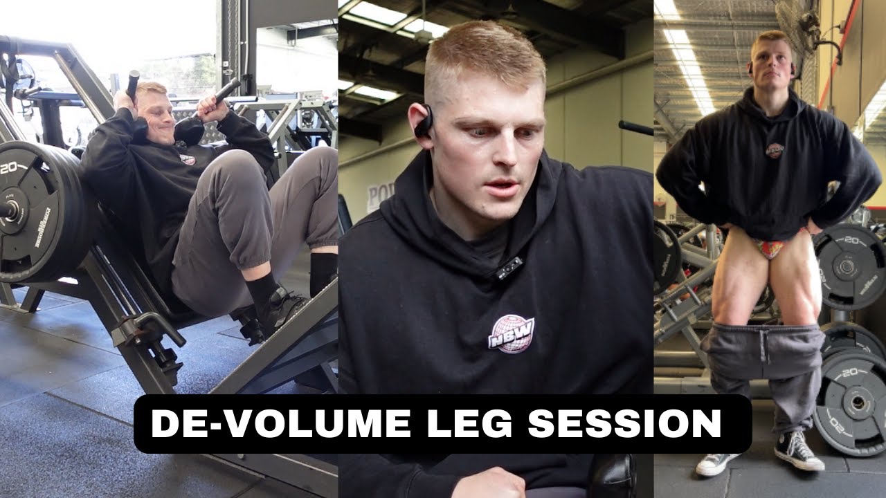DE-VOLUME LEG SESSION - Natural Bodybuilder (Pre Prep Training) - YouTube