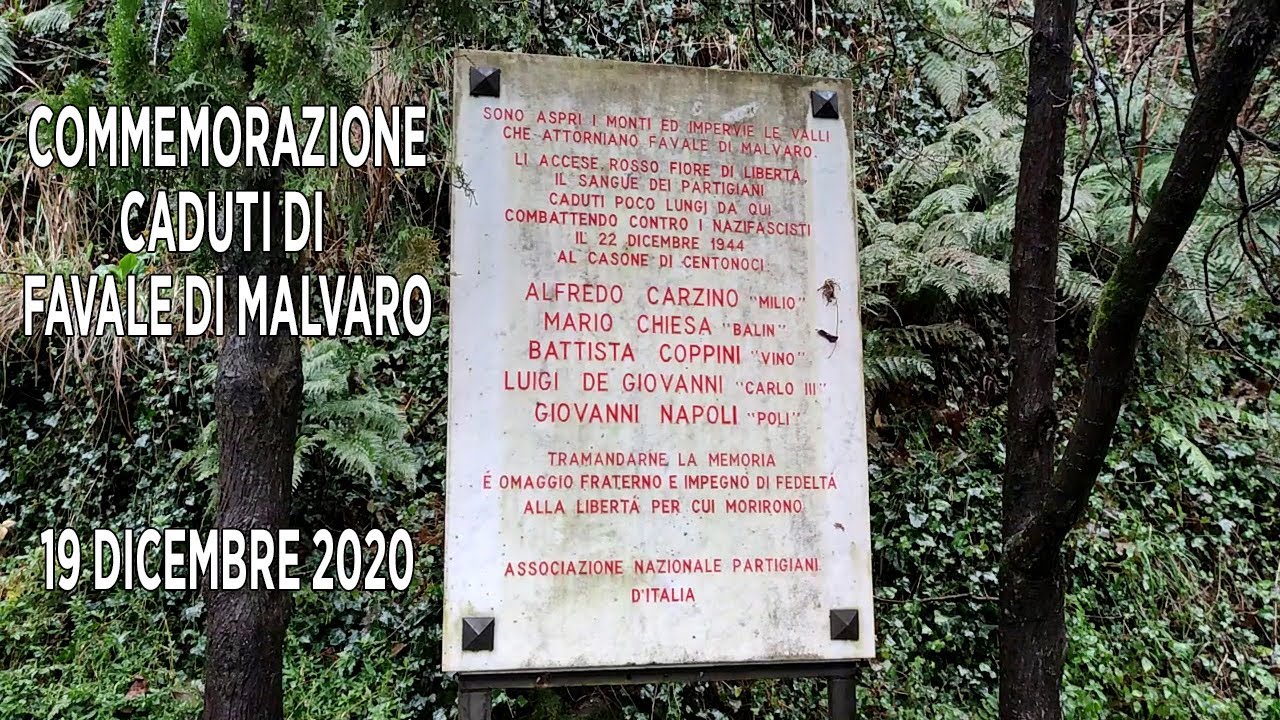 Commemorazione Caduti di Favale di Malvaro - 19 dicembre 2020 - YouTube