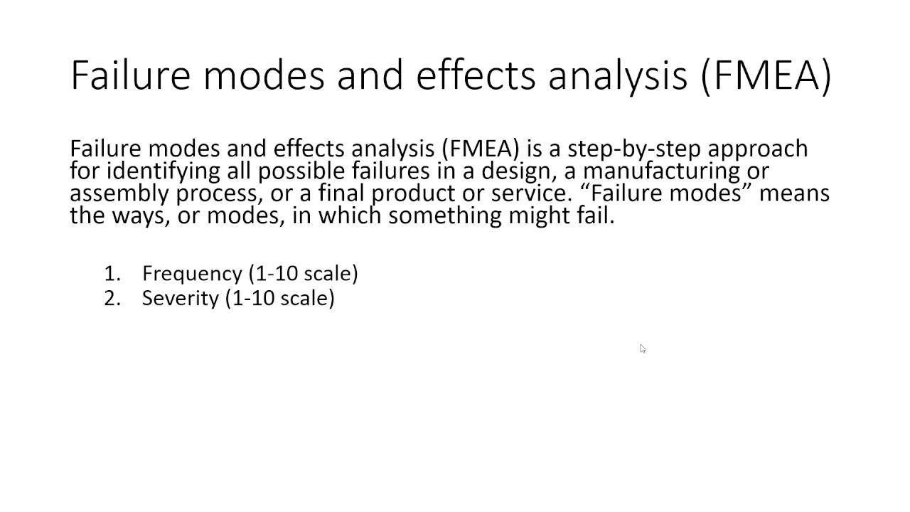 Failure Modes and Effects Analysis FMEA Explained Step by Step with ...