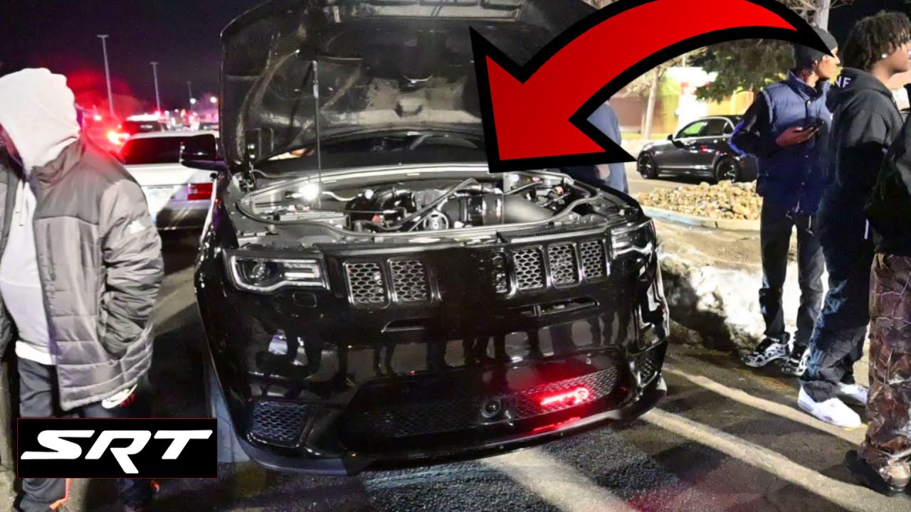 CRAZY TRACKHAWK at Car meet - YouTube