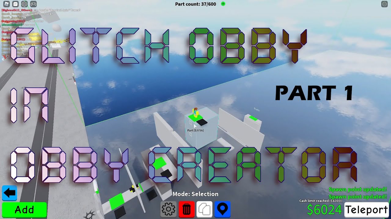 Making the best glitch obby in obby creator (part 1) - YouTube