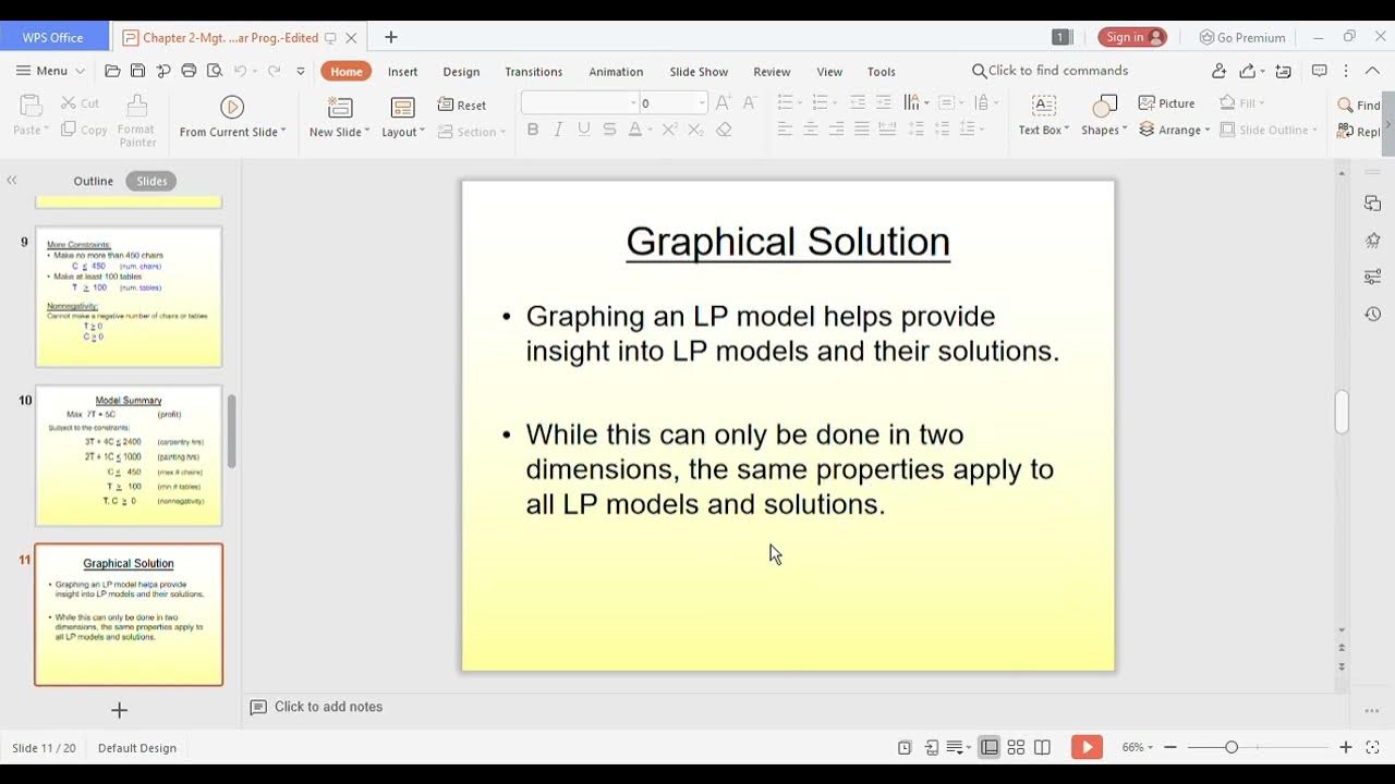 Management Science Linear Programming (Powerpoint CTTO) - YouTube