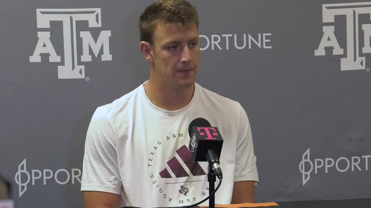 Texas A&M QB Max Johnson discusses Texas A&M's loss at Tennessee - YouTube