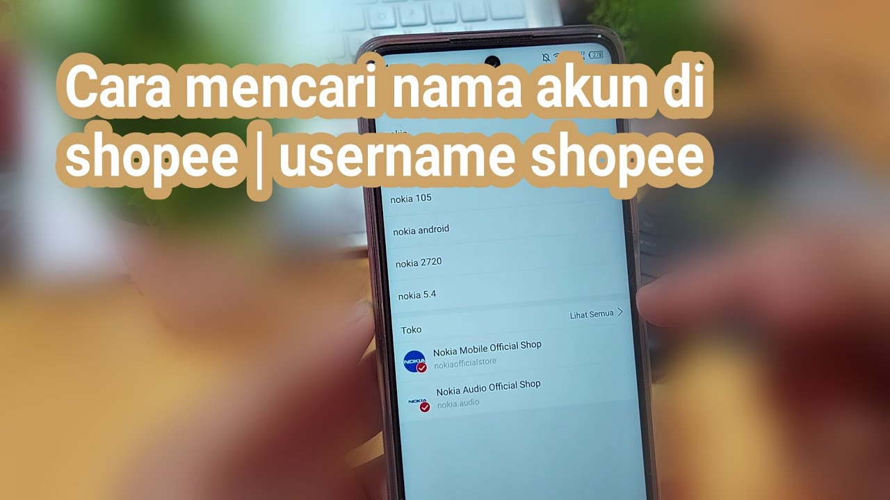 Cara mencari nama akun di shopee | username shopee - YouTube