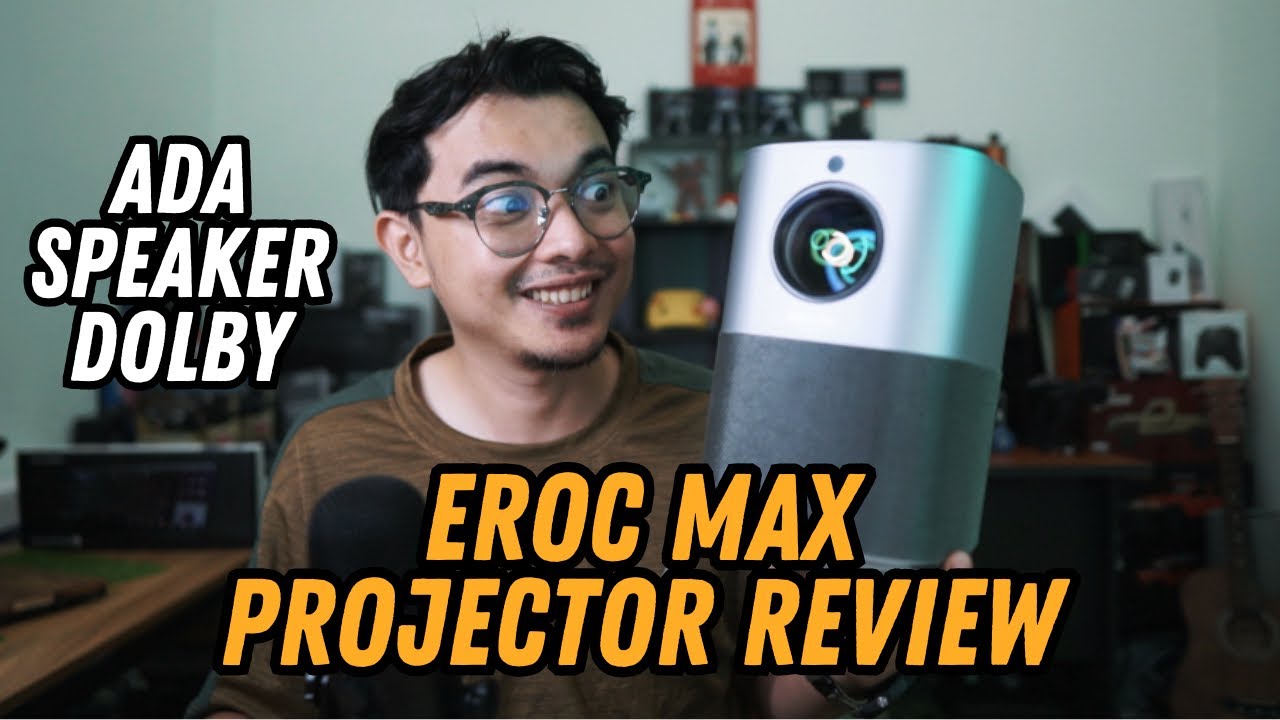 Projector ada tvbox dan speaker dolby murah! Eroc Max - YouTube