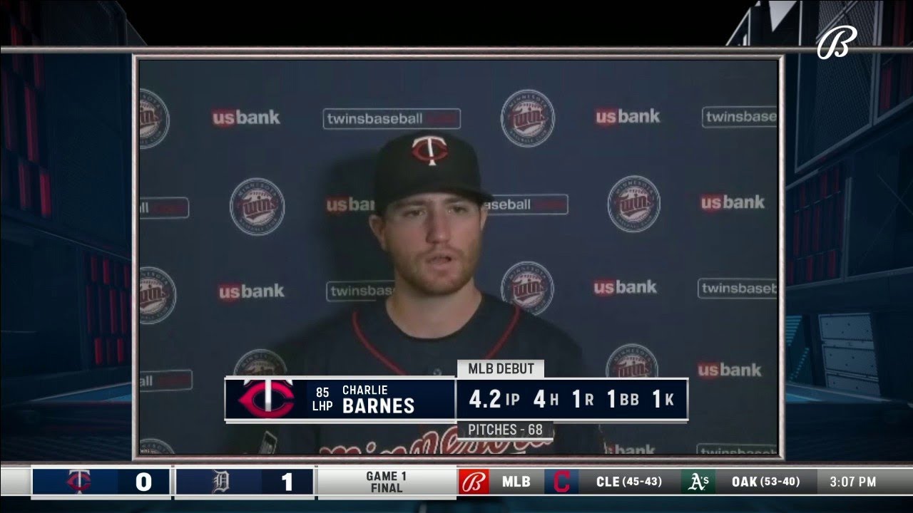 Charlie Barnes on MLB debut against Tigers - YouTube