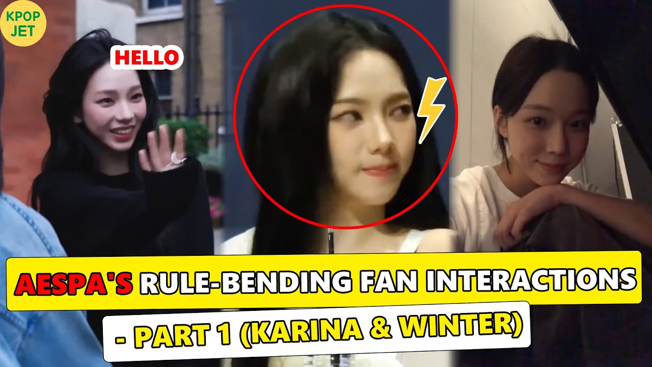 aespa's Rule Bending Fan Interactions - Part 1 (Karina & Winter) - YouTube