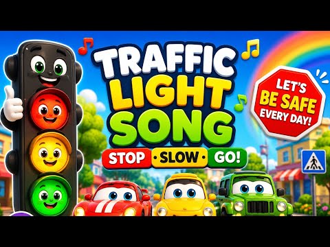 🚦 Traffic Light Song for Kids | Stop, Slow, Go!