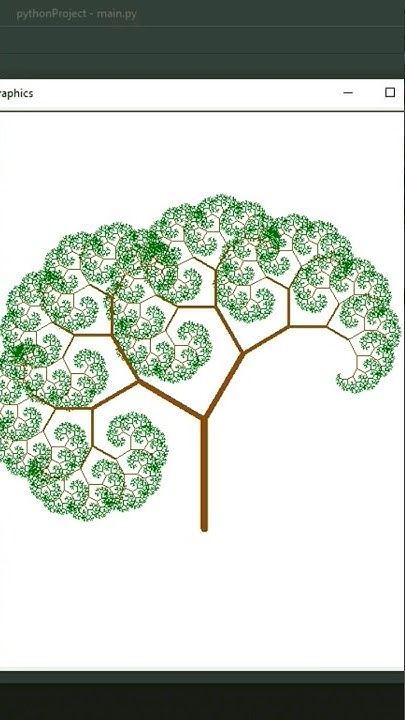 Draw Fractal Tree 🎄 Using Python Turtle | #shorts #shortvideo #short # ...