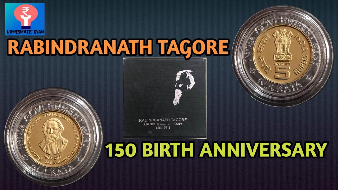 RABINDRANATH TAGORE 150 BIRTH ANNIVERSARY 1861-2011 PROOF COIN SET ...