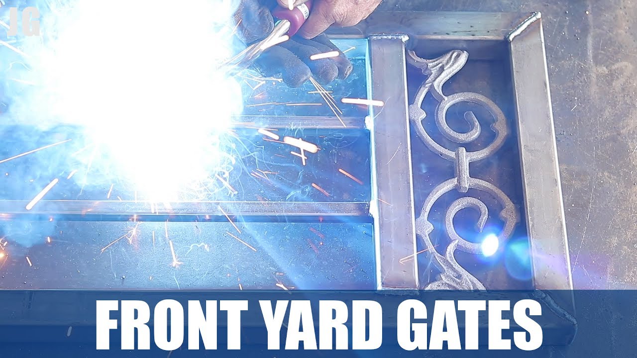 Metal Front Yard Gate With Security Screen | JIMBOS GARAGE - YouTube