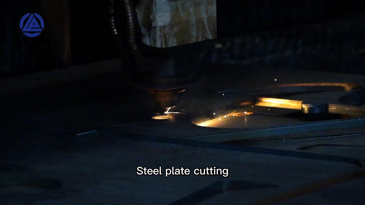 Steel plate cutting - YouTube