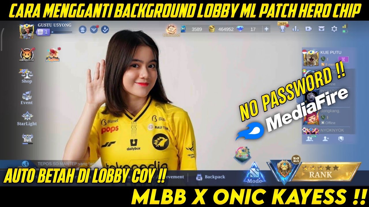 Background Lobby ML Onic Kayess Terbaru Patch Chip - Cara Mengganti ...