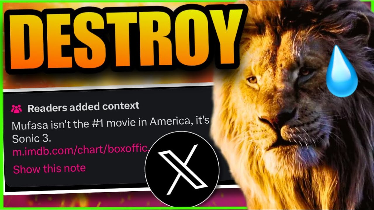 Community Notes DESTROYS Mufasa - YouTube