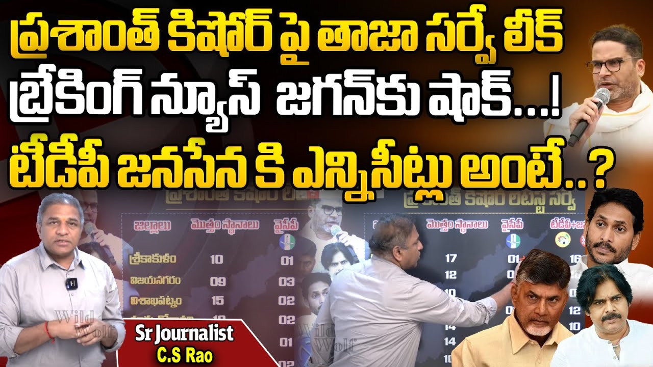 Prashanth Kishore Latest Survey For 2024 AP Election | YSRCP | TDP ...