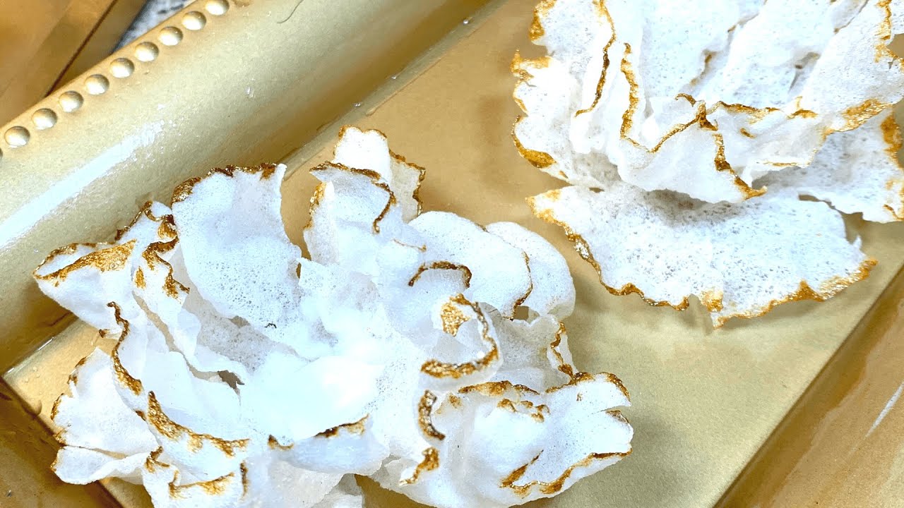 Rice Paper CHIPS (Edible Flowers for any Decorations) - YouTube