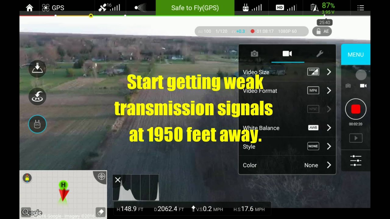 DJI Phantom 4 Signal Loss - YouTube