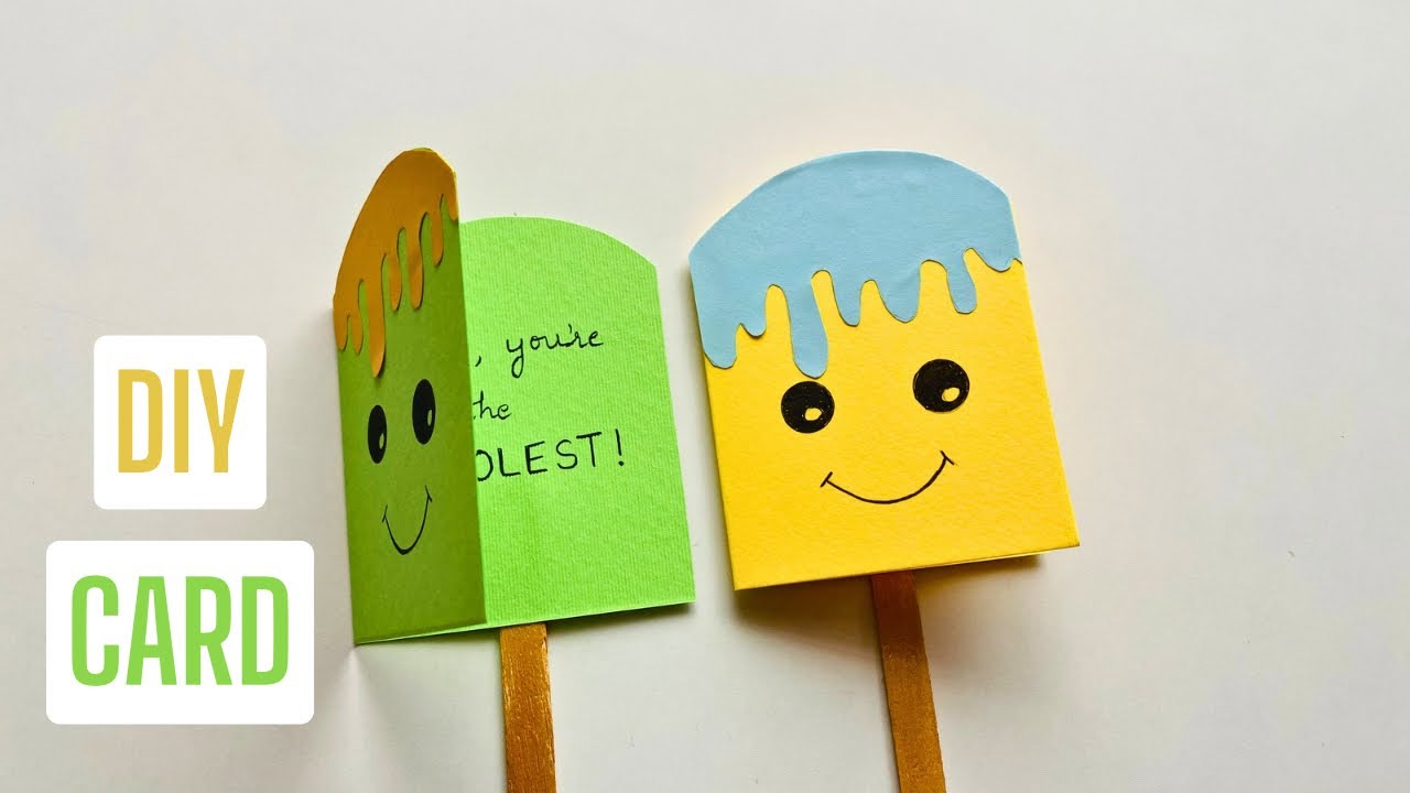 DIY Fathers Day Card | Fathers Day Paper Craft Ideas | DIY Ice Cream ...