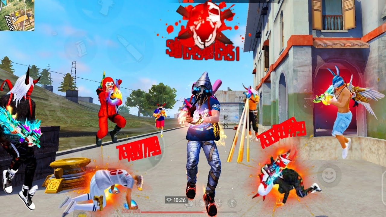 [ 4 kill ff ] 👑 solo vs squad full game play 👑Ak & mp40 combo🚀 full ...