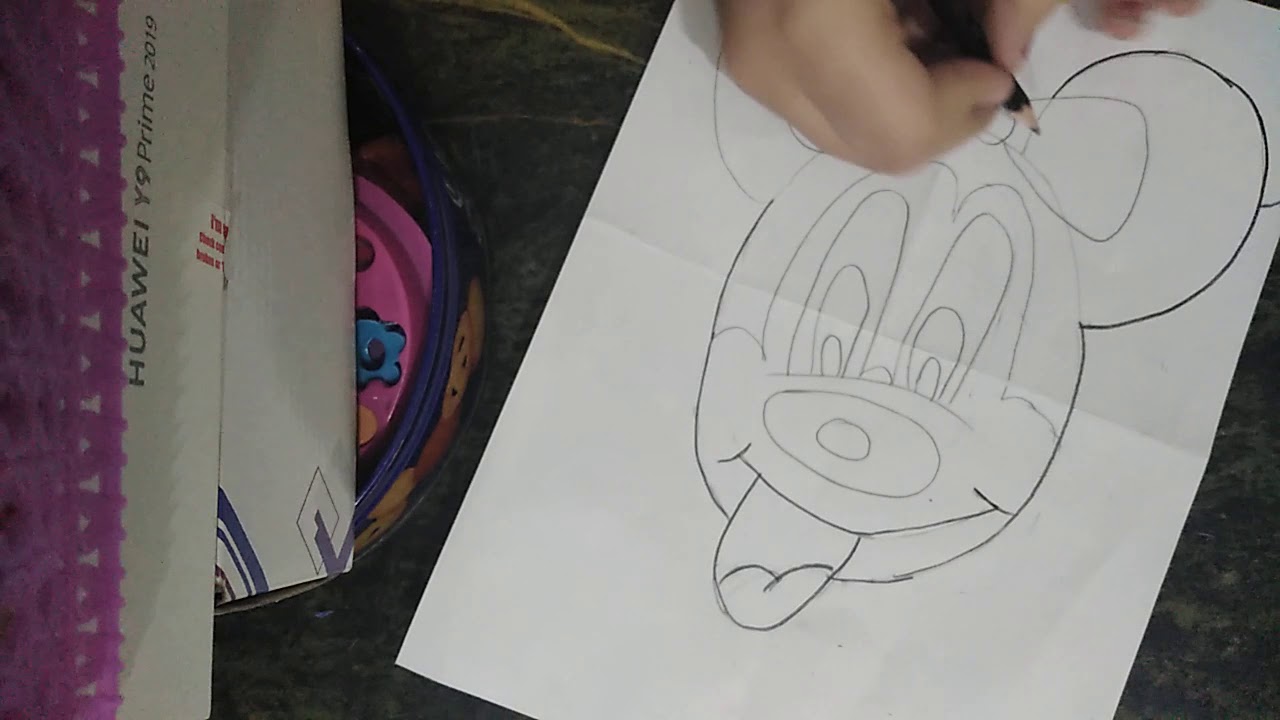 How to draw mickey mouse for kids - YouTube