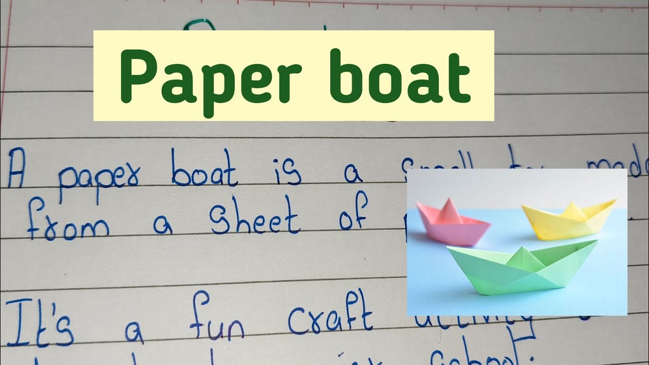 10 Lines on Paper boat //essay on Paper boat in english // Paper boat ...