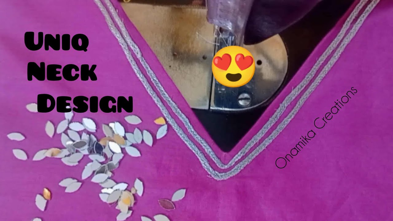 neck design for frock gol gale / v cut round neck / onamika creations ...