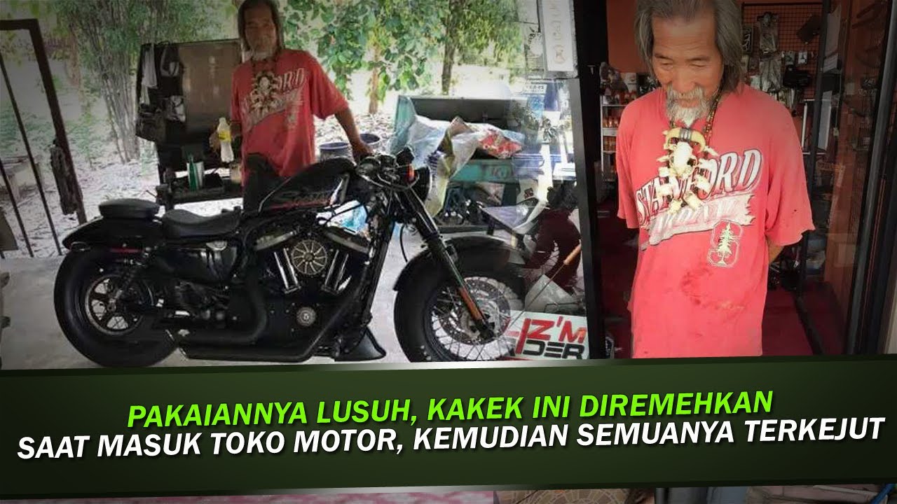 Pakaiannya Lusuh, Kakek Ini Dir3m3hk4n saat Masuk Toko Motor Kemudian ...