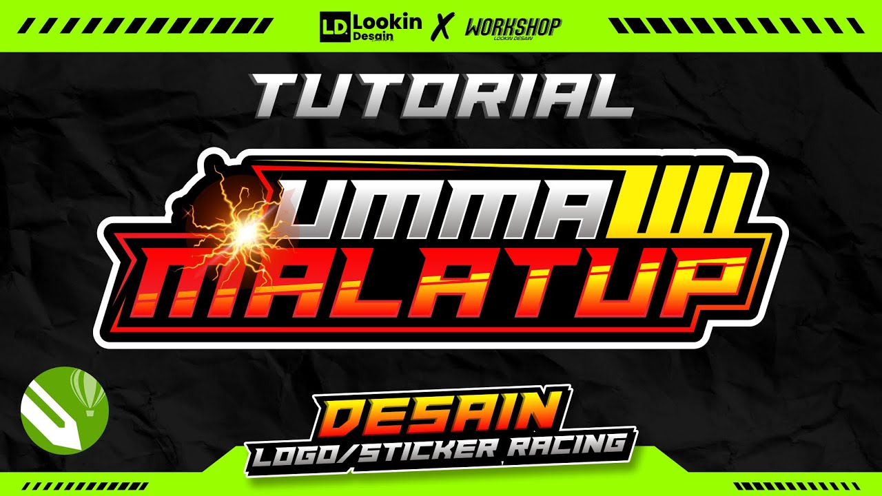 TUTORIAL STIKER KATA KATA VIRAL LOGO STIKER RACING DI CORELDRAW - YouTube