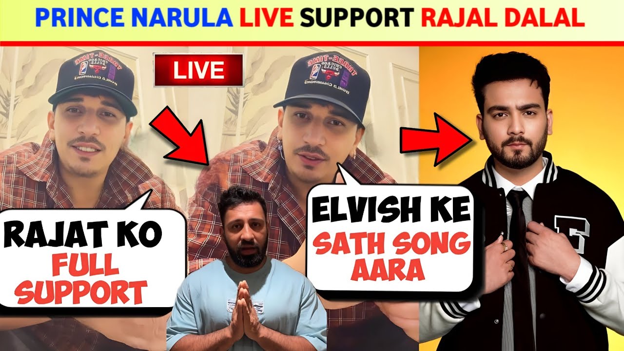 🔴 PRINCE NARULA LIVE SUPPORT FOR RAJAT DALAL | PRINCE NARULA REACTS ON ...