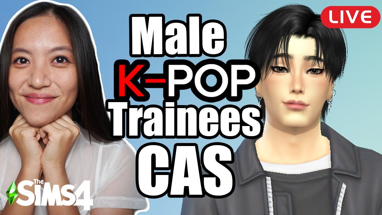 Let's CAS Male Kpop Idols in the Sims 4 Live l Sims 4 Kpop - YouTube