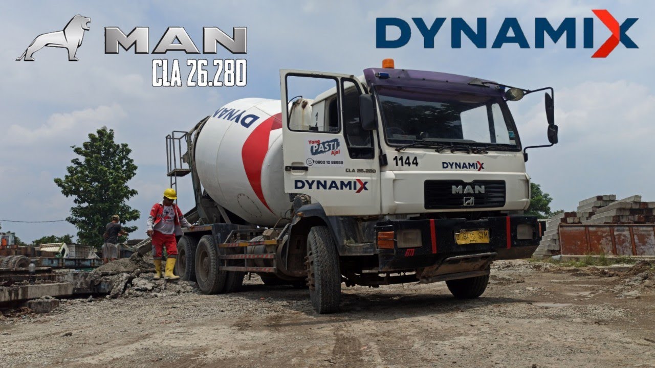DYNAMIX Cement Concrete Mixer Truck MAN CLA 26.280 6x4 - YouTube