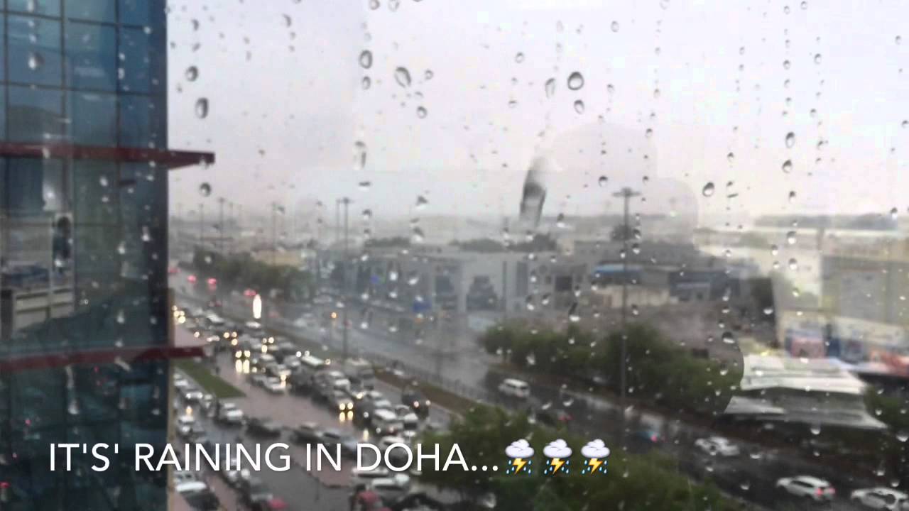 Rain in Doha, Qatar - YouTube