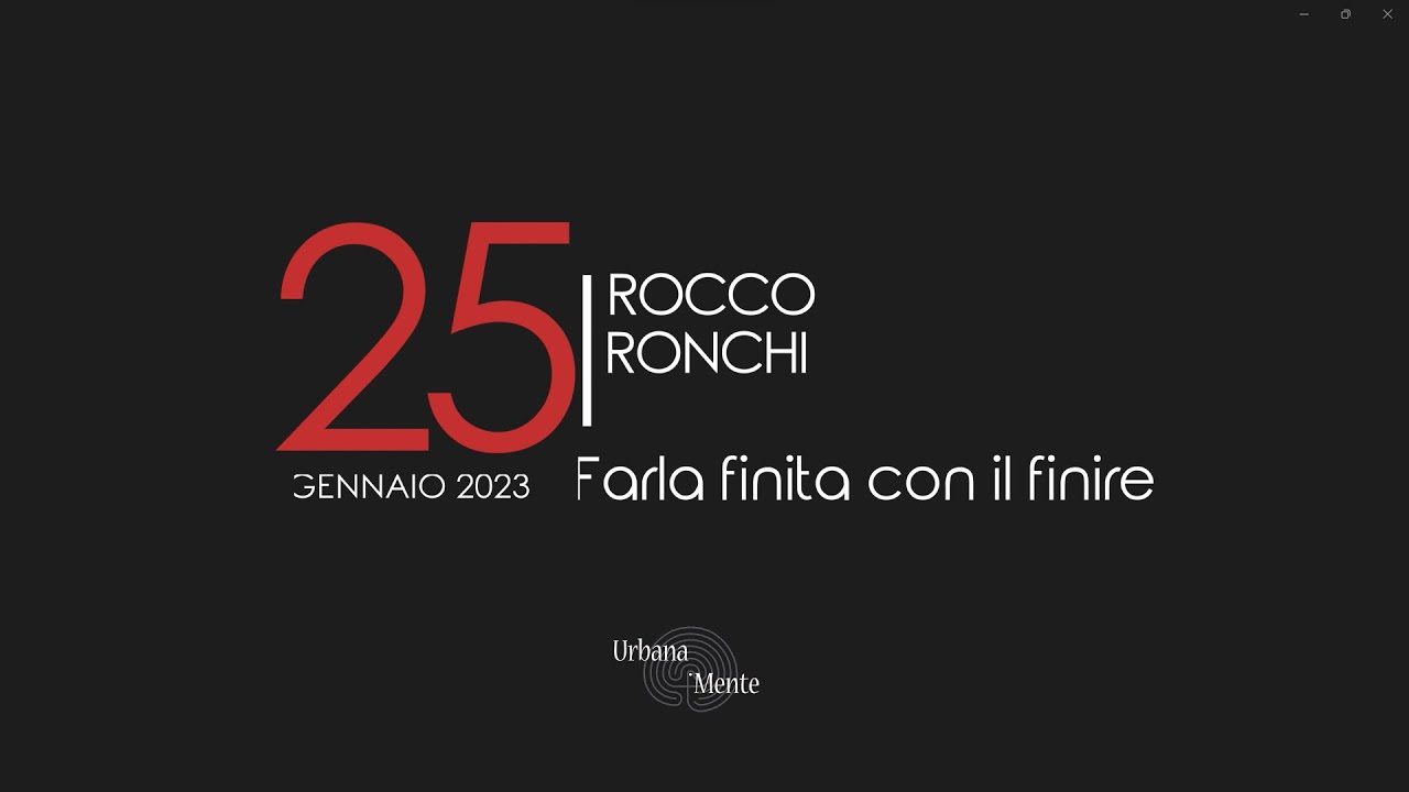 Rocco Ronchi - Farla finita con il finire | Intervista 25.01.2023 - YouTube