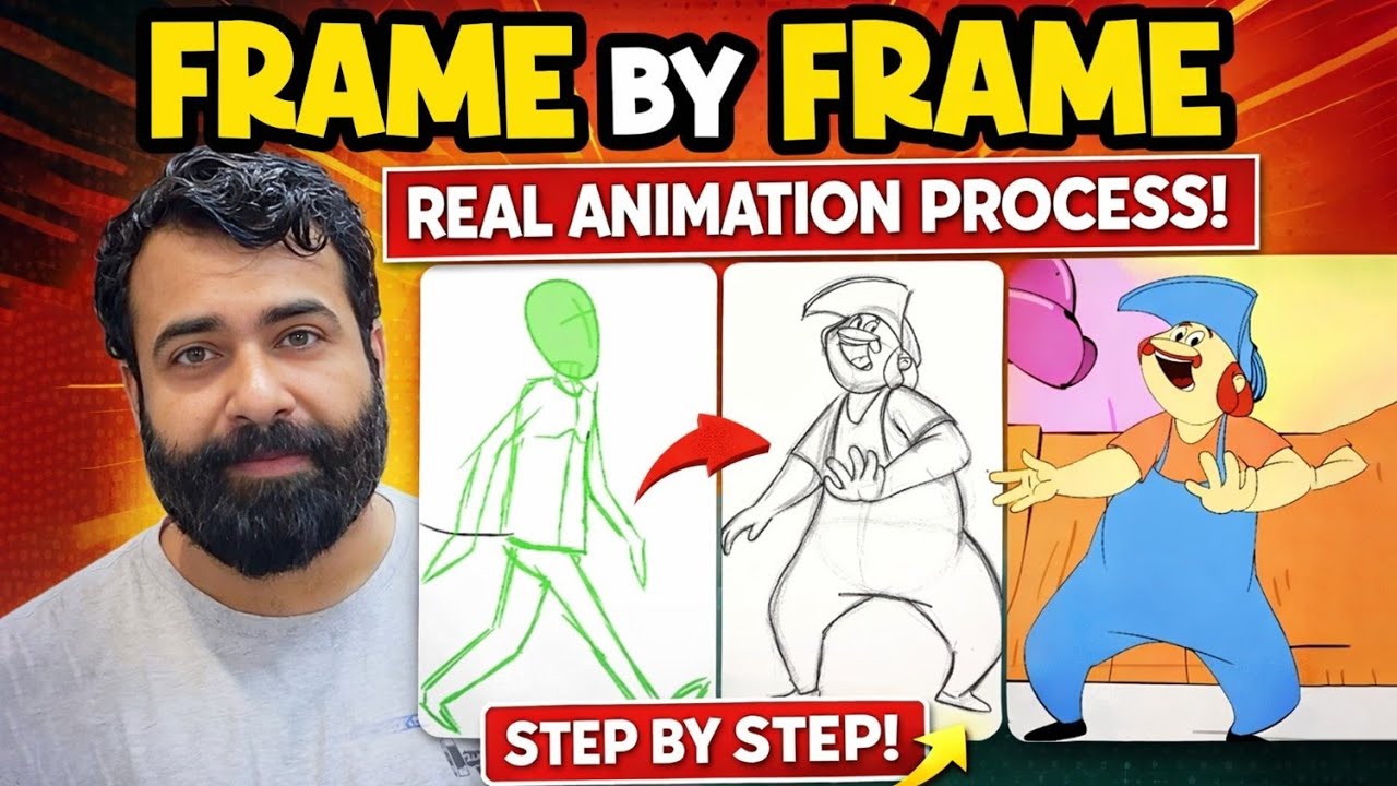 2D Animation Frame by Frame | Real Animation Process Explained - YouTube