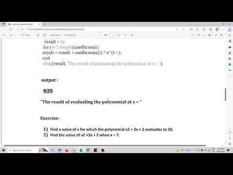 Pratical 6: Polynomial evaluation - YouTube