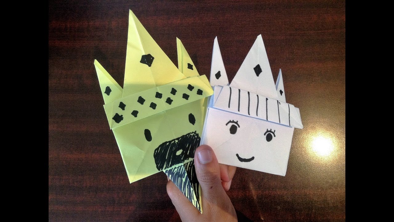 Origami King & Queen Tuorial - Easy - YouTube
