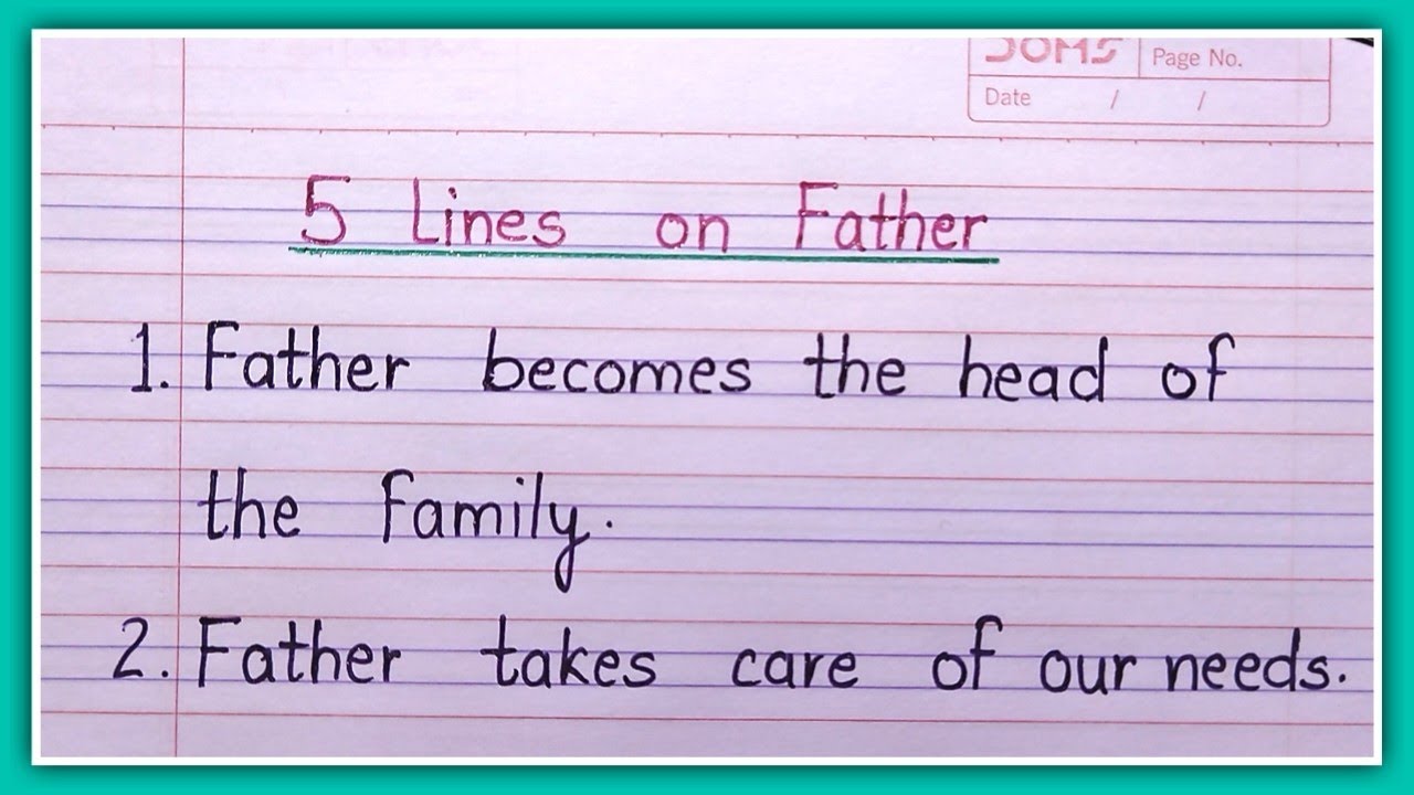5 lines on father | father 5 lines essay in english | father 5 lines in ...