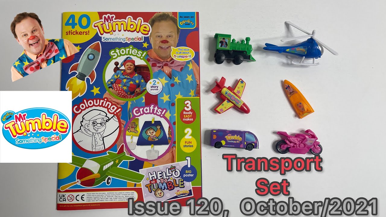 Mr Tumble magazine, transport set!! 🚁 🚗 ️ - YouTube