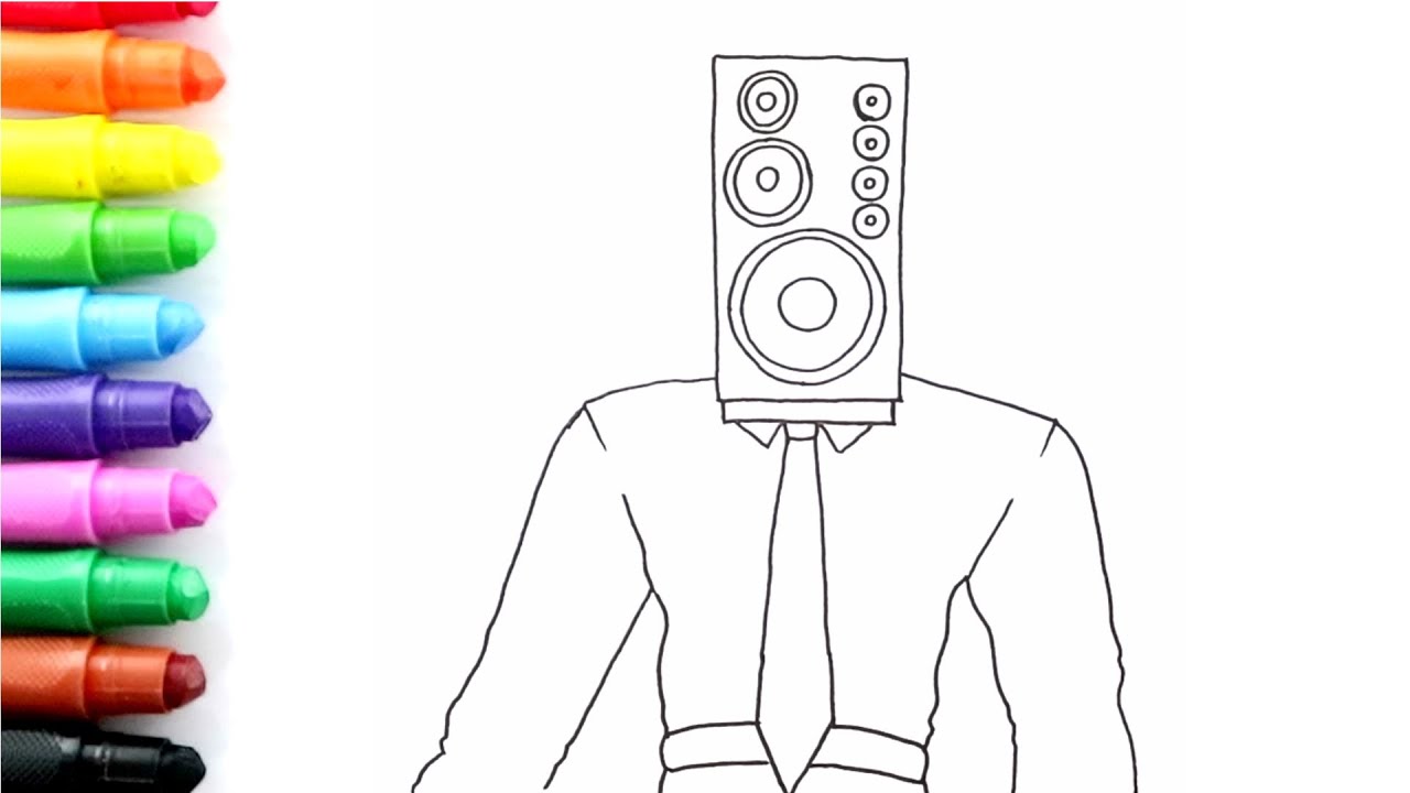 How to draw Large Speakerman - YouTube