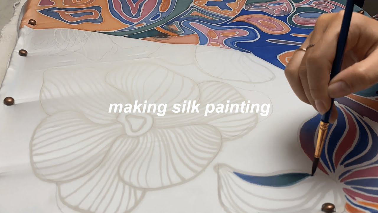 the process of making silk painting - YouTube