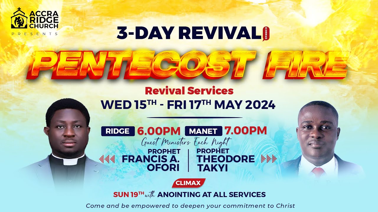 ARC 2024-5-16. 6.00pm Pentecost Fire Revival Service Day 2 - YouTube